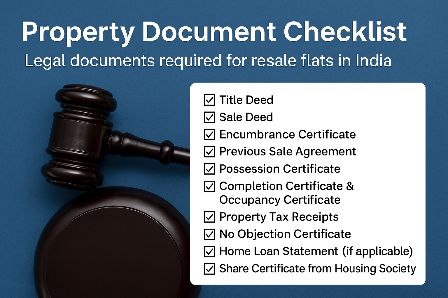 Legal Documents to Buy a Flat | Property Document Checklist - Your ...